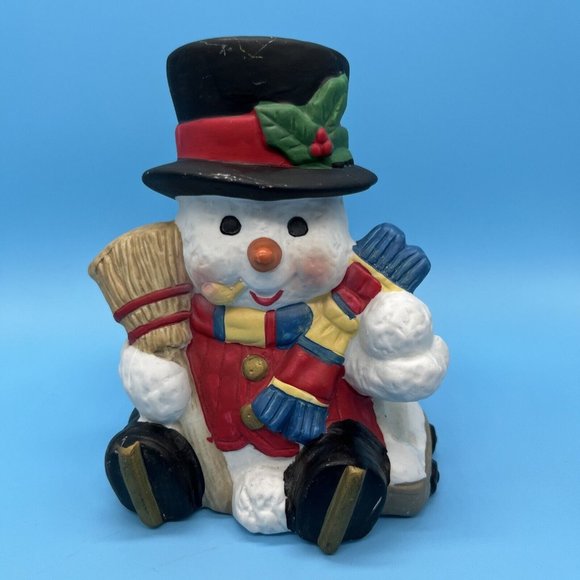 Holiday | Vintage Holiday Figural Snowman Music Box Rotates Plays ...